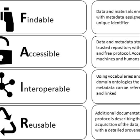 Schematic Representation And Description Of The Fair Data Principles
