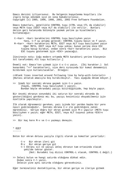 Emacs Tutorial Tr Pdf