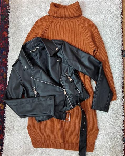 مدل کت چرم دخترانه جدید و شیک مدل امسال اینستاگرام