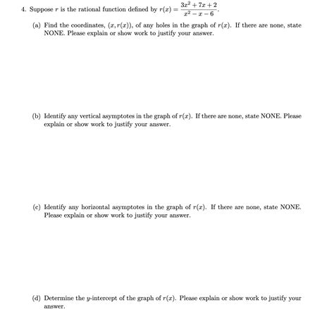 Solved Suppose R Is The Rational Function Defined By Chegg