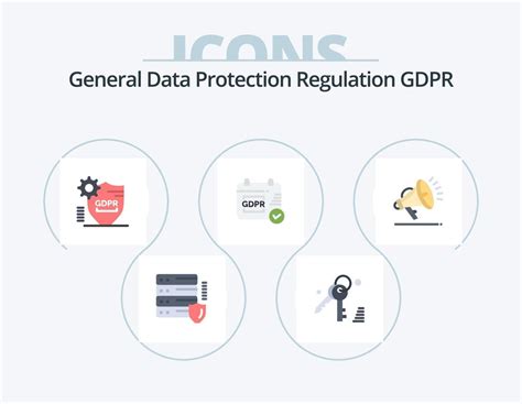 Gdpr Flat Icon Pack 5 Icon Design Speaker Gdpr Locked Calendar Gdpr 18594593 Vector Art At