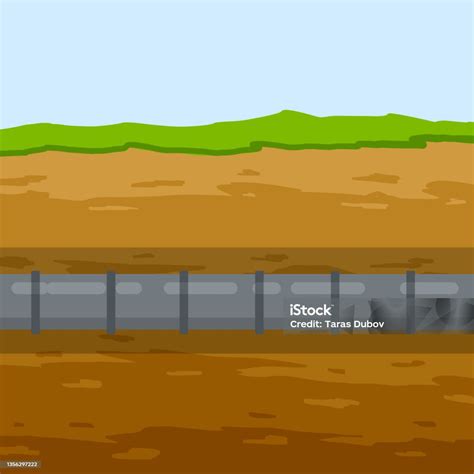 지하 파이프 라인 하수도 및 급수 파이프 하수 시스템 지상에 석유 파이프 라인 자연과 토양 플랫 일러스트레이션 0명에 대한 스톡 벡터 아트 및 기타 이미지 Istock