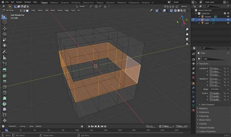 Selecting A Loop Of Multiple Faces In Blender 2 9 Basics Interface