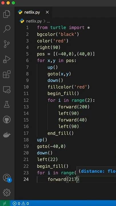 Python Netflix Logo Design In 1 Minute Shorts Youtube
