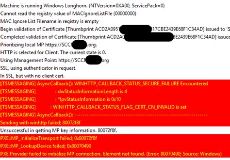 Pxe With Wds Failing R Sccm
