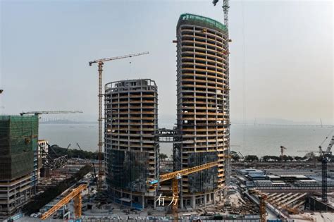 深圳湾超级总部基地最新进展，施工现场直击 有方影像 有方