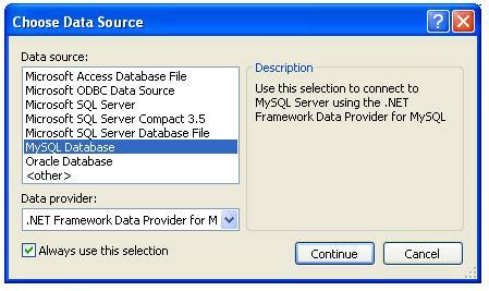 C Mysql Datasource Is Absent In Datasource In Data Connections Stack Overflow