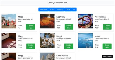 Filter Gallery React Codesandbox