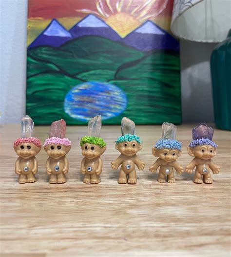 Miniature Troll Dolls Tiny Trolls Tiny Crystal Trolls Garden Trolls Garden Troll Dolls