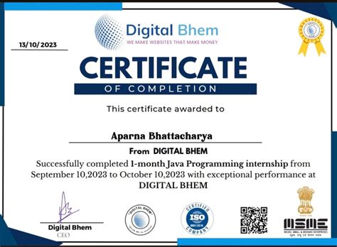 Aparna Bhattacharya On Linkedin Digitalbhem Javaprogramming