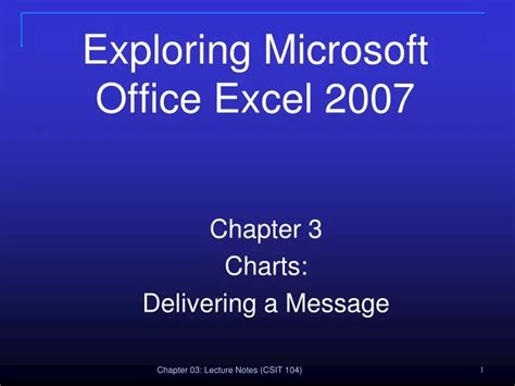 PPT Mastering Charts In Excel Effective Data Visualization Techniques PowerPoint