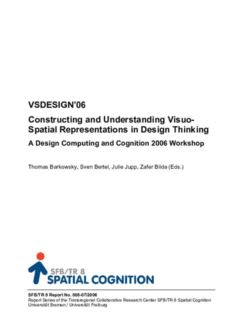 Pdf Vsdesign06 Constructing And Understanding Visuo Spatial Representations In Design Thinking