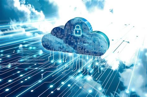 Cloud Security Concept With Digital Data Protection Network Premium Ai Generated Image