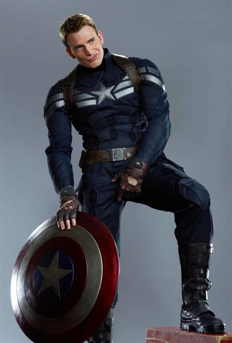 Chris Evans As Steve Rogers Captain America Posing Captain America