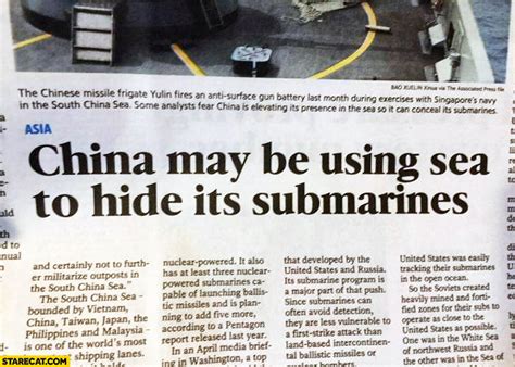 China May Be Using Sea To Hide Its Submarines
