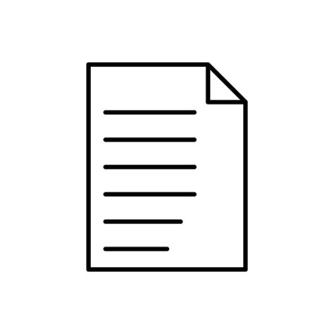 Premium Vector Vector Document Icon Design Outline Style