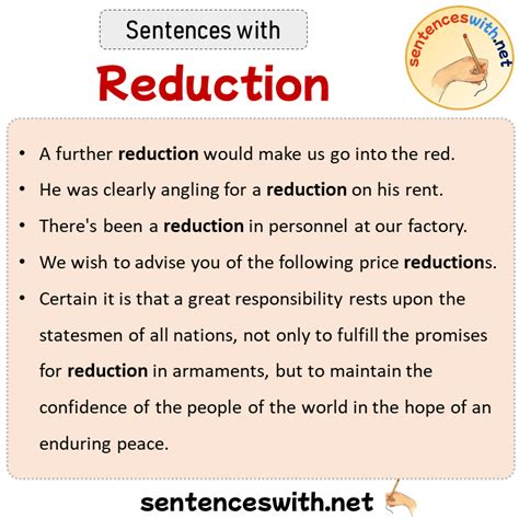 Sentences With Reduction Sentences About Reduction Sentenceswithnet