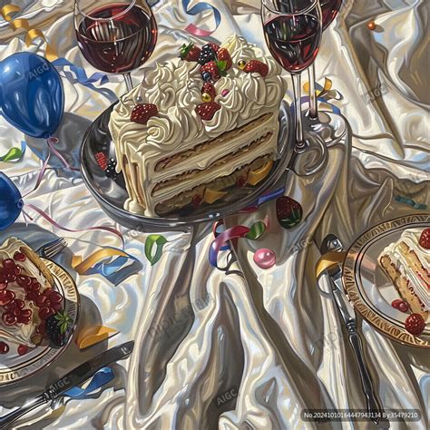 Ai创作图英式蛋糕插画 生日拍纸本 手绘蛋糕素材抽象设计 法式蛋糕插画 拿破仑甜点插画 轻奢美食插画 生日宴手绘图 生日宴手绘 下午茶系列蛋糕插画 酒桌插画 高端手绘甜品区 庆典立体画 蛋糕