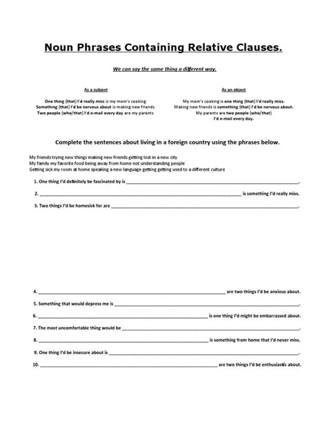 Noun Phrases Containing Relative Clauses Pdf