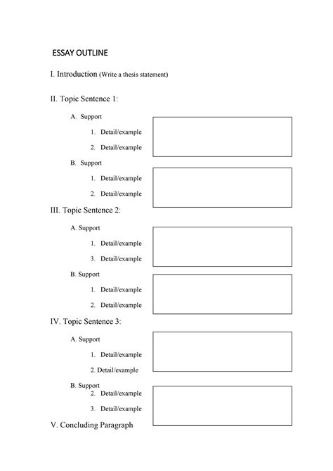 Essay Outline Template