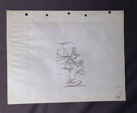 Old Warner Brothers Or Mgm Cartoon 1940s Animation Cel Drawing Unknown