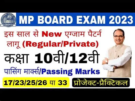 What Is The Passing Marks For Mp Board 2023 एमपी बोर्ड कक्षा 10वीं 12वीं में अब इतने अंको पर
