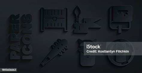 바이킹 머리 책 스파이크가 달린 철퇴 방패 바이킹 중세 창 골동품 보물 상자 아이콘을 설정하세요 벡터 3차원 형태에 대한 스톡 벡터 아트 및 기타 이미지 Istock