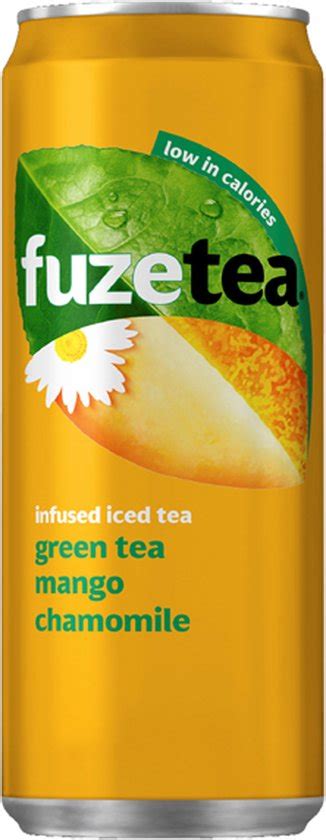 Frisdrank Fuze Tea Green Mango Chamom Blik 330ml 24 Stuks Bol