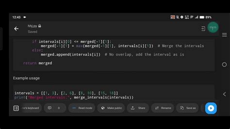 Merge Intervals Problem Solution In Python Efficient Algorithm