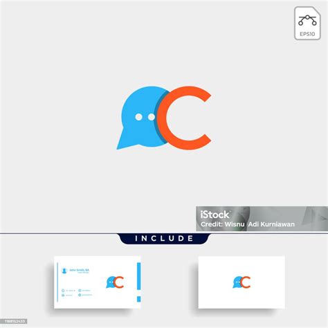 편지 C 채팅 토크 기호 템플릿 벡터 디자인 개념에 대한 스톡 벡터 아트 및 기타 이미지 개념 개념과 주제 기업 비즈니스