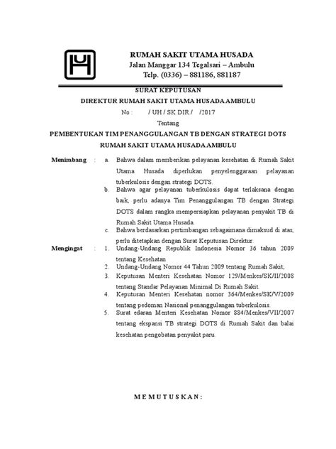Sk Pembentukan Tim Tb Dots Pdf