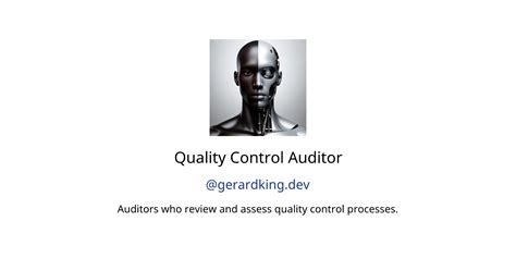 Quality Control Auditor Gpts Features And Functions Examples And