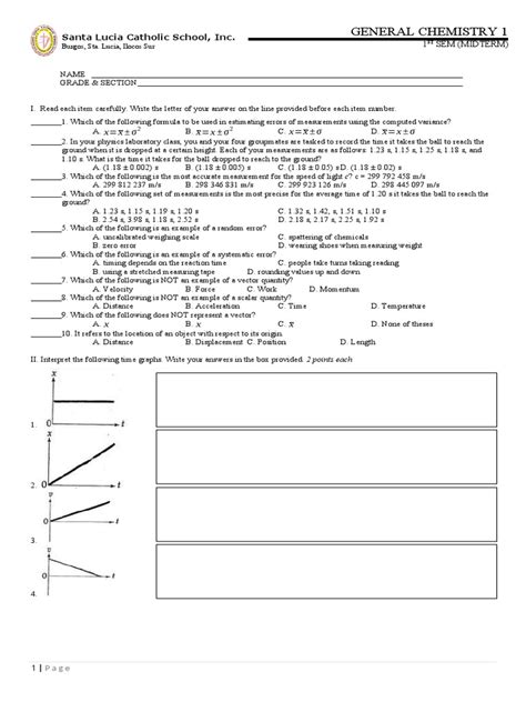 Gen Physics 1 Midterm Exam Pdf Velocity Weight