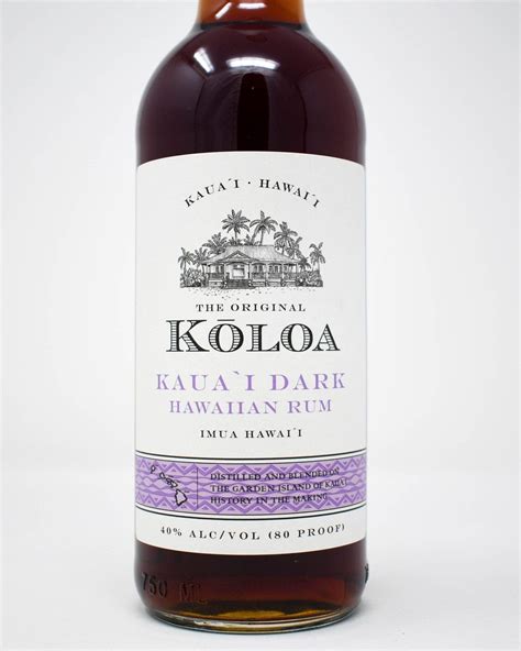 Koloa Dark Rum 750ml Princeville Wine Market