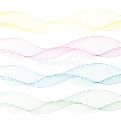 Set Of Colored Waves Abstract Vector Graphics Color Waves Eps 10 Stock Vector Illustration