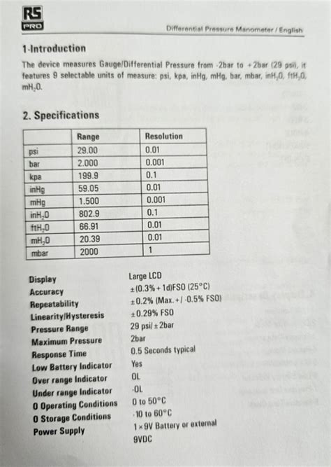 Differential Pressure Manometer Price On Request Reci Prof Oisterwijk