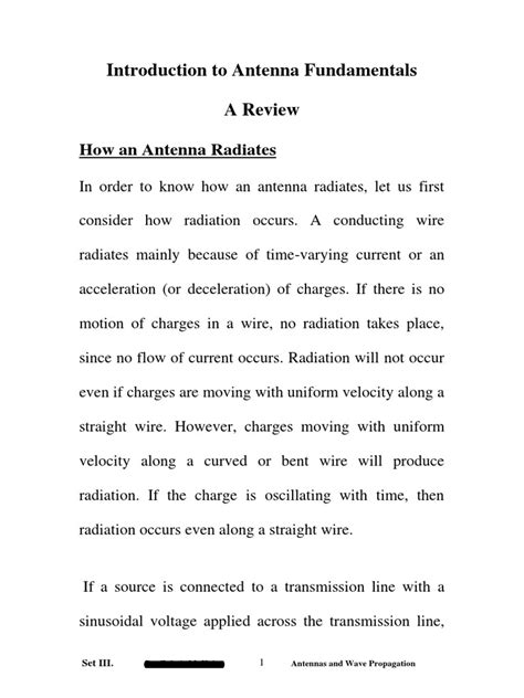 Introduction To Antenna Fundamentals Pdf Antenna Radio