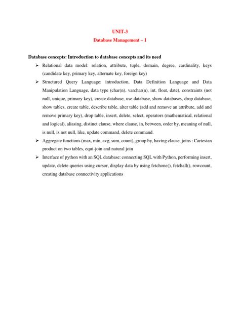 Unit Iii Dmbs Pdf Databases Relational Database