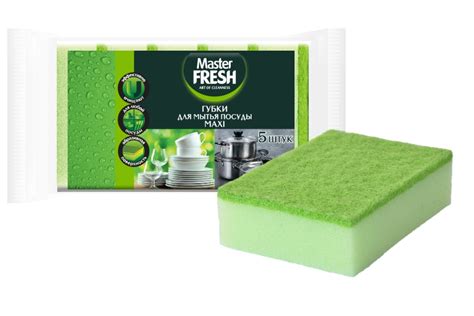 Губка д посуды Master Fresh Maxi 5шт купить в интернет магазине Novex