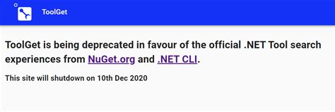 Remove Toolget As A Way Of Finding Net Tools · Issue 21731 · Dotnetdocs · Github