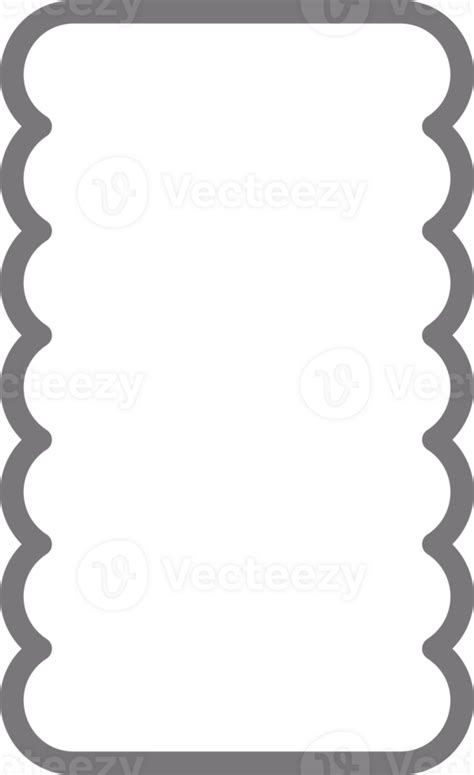 Y2k Squiggle Frame Zigzag Wavy Border For Story Rectangle Serrated Retro Groovy Shape Cute