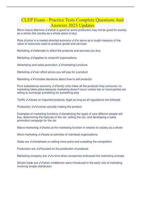 Clep Exam Practice Tests Complete Questions And Answers 2023 Updates Us History Ii Clep