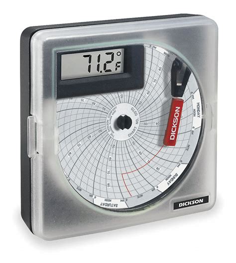 Circular Chart Recorder Self Contained Temperature 7 0° To 100°f Temp Range Yes Grainger