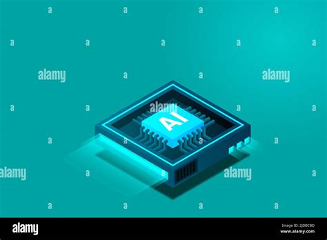 Artificial Intelligence AI Web Banner Isometric Cloud Computing