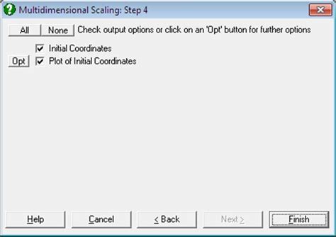 Unistat Statistics Software Multidimensional Scaling