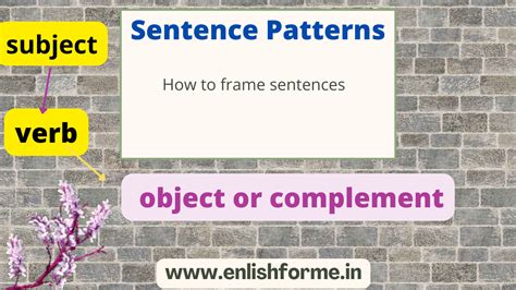 What Is A Sentence Pattern English For Me