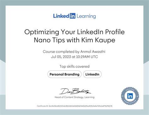 Anmol Awasthi On Linkedin Certificate Of Completion