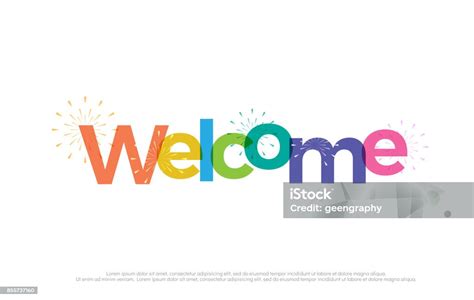 화려한 아이콘을 환영 합니다 불꽃놀이 사진 오버레이로 사용 타이 포 그래피 디자인 환영 장소 카드 포스터 지문 T 셔츠에 벡터