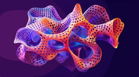 Vivid 3d Abstract Lattice Structure In Colorful Complicated Shape