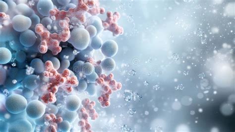 Abstract Representation Of Molecules With Soft Bokeh And Vibrant Colors Depicting The Marvels